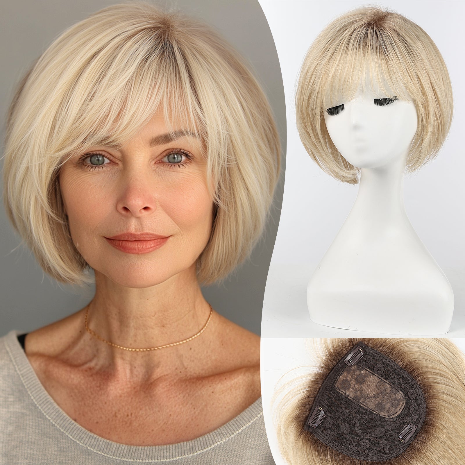 Starluck Wig: Human Hair Wig,Human Hair Topper, Lace Front wig